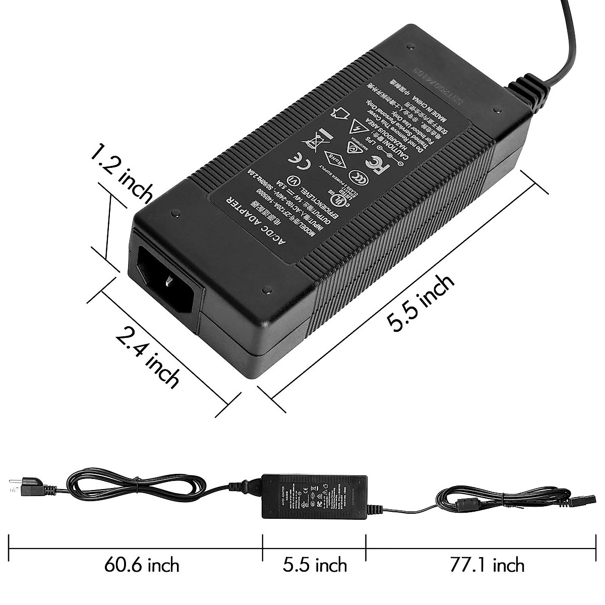 AC 100-240V to DC 14V 5A 60W Power Supply Adapter for Emart EM-RL-18-LED Ring Light with Convenient and Stable Voltage, Saving Space.(US Plug)