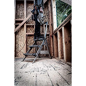 Little Giant Ladders, Safety Step, 3-Step, 3 Foot, Step Stool, Aluminum, Type 1A, 300 lbs Weight Rating, (10310BA)