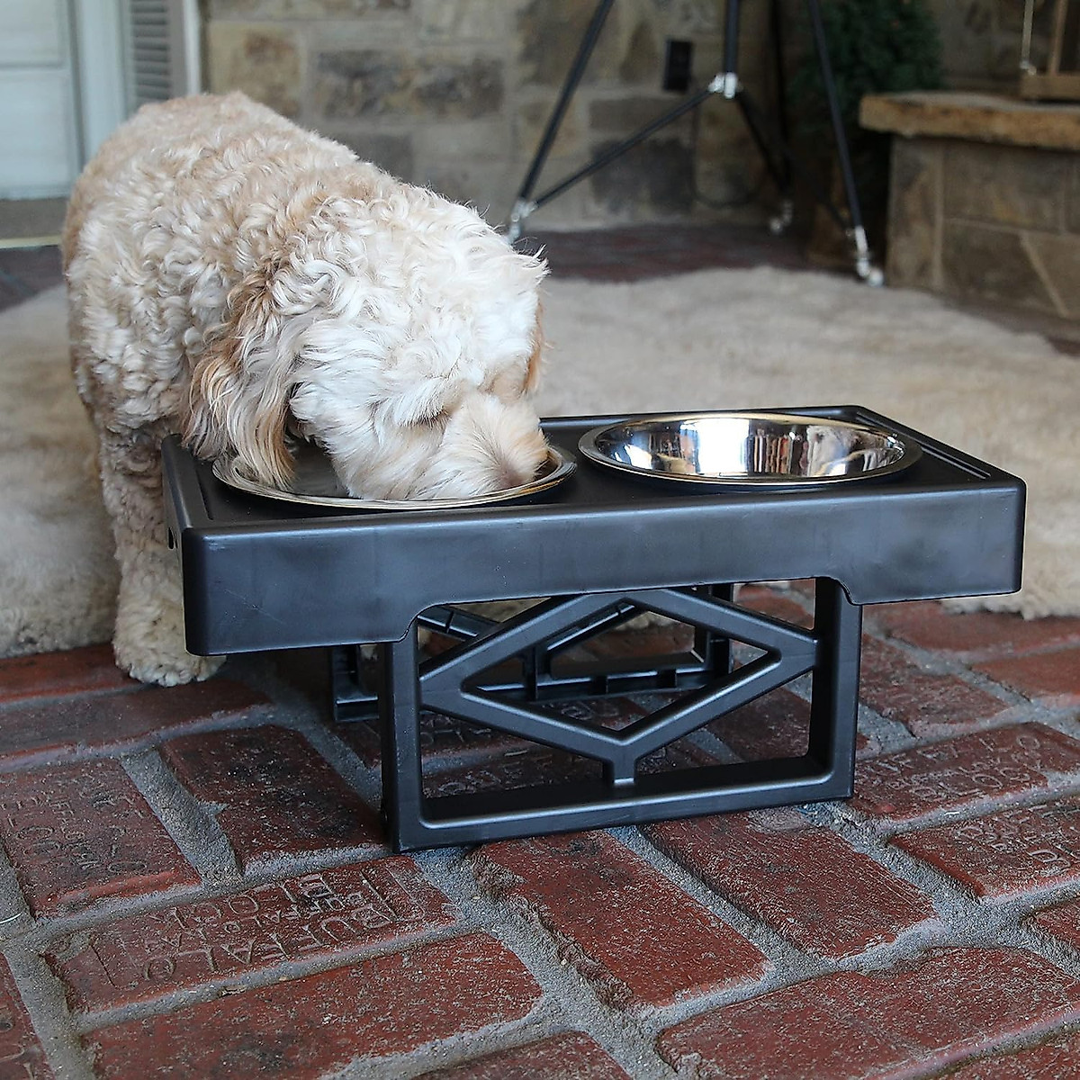 Hyper Pet Elevated Dog Bowls Large Breed, Adjustable Raised Dog Bowls Large Sized Dog Food and Water Feeder - Stainless Steel Dog Bowls