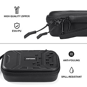 WEPIGEEK Case for Backbone One/PlayStation Edition Mobile Controller,Portable Travel All Protective,Hard Messenger Carrying Bag, Strong Strap,Soft Lining,with Pockets for Accessories Black