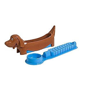 Evriholder, Hot Dog Holder and Slicer Snacks, Fun Lunches for Kids, Colors May Vary-Blue or Green, Standard