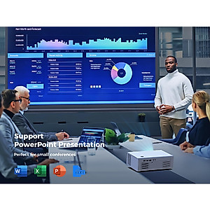 Auto Focus & Auto Keystone with WiFi 6 and Bluetooth 5.2, Agreago Native 1080P 4K Supported Outdoor Projector with Screen, Home Projector Compatible with iOS/Android/HDMI/USB/TV Stick