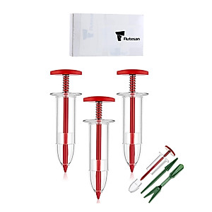 4 Pieces Mini Sowing Seed Dispenser Sower Small Seed Spreader with 2 Transplanting Tools Manual Handheld Seed Planter Mini Hand Spreader Garden Seed Planter for Carrot, Lettuce, Grass and Spinach Seed