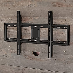 Sauder Steel River Entertainment Wall in Weathered Wood, for TVs up to 70", Weathered Wood Finish
