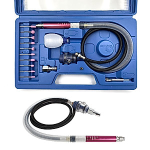 3mm Air Micro Grinder Air Micro Die Grinder Kit,High Speed Professional Light Weight Heavy Duty 65,000 RPM Pneumatic Micro Air Pencil Grinder Polishing Tool