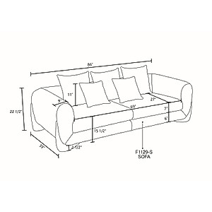 GEBADOL 86" Modern Living Room Furniture, White Sherpa Couch, 3 Seater Lambswool Sofa for Living Room/Apartment/Office