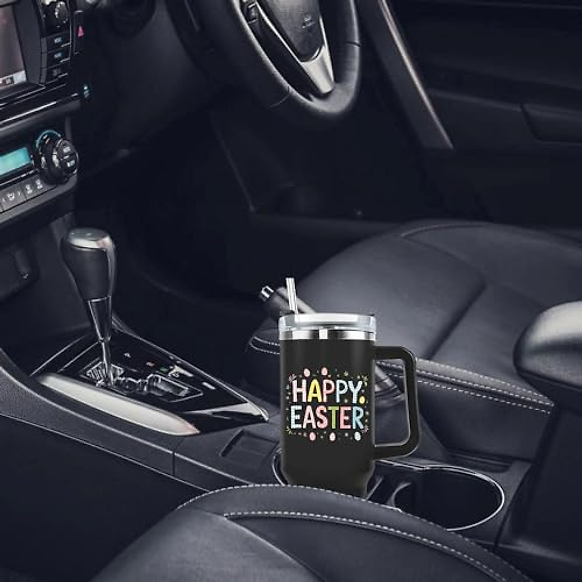 Happy Easter Tumbler 40 oz Tumblers with Lid and Straw Insulated Tumblers Stainless Steel Tumbler Funny Gifts for Women