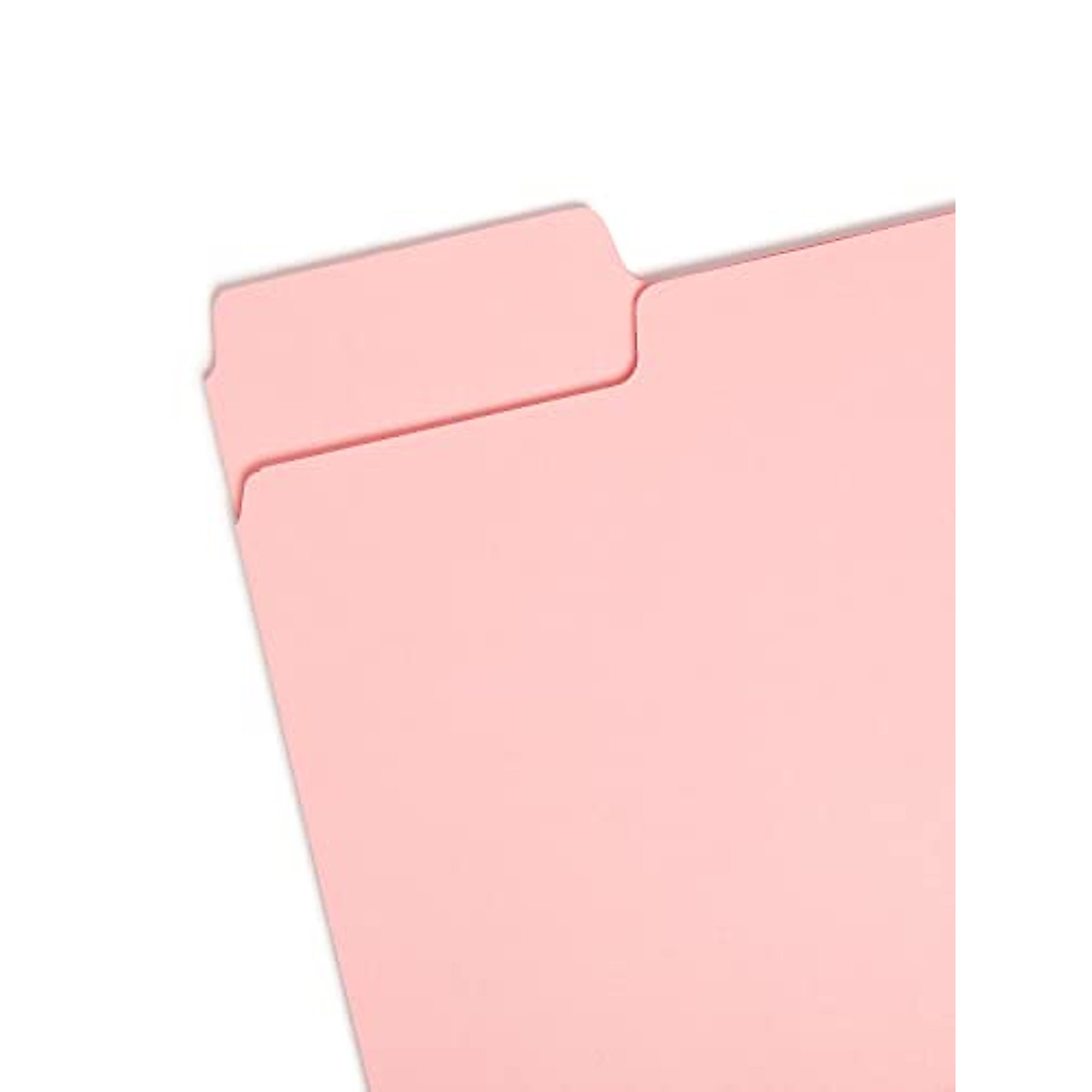 Smead Colored File Folder, 1/3-Cut Tab, Letter Size, Pink, 100 per Box (12643)