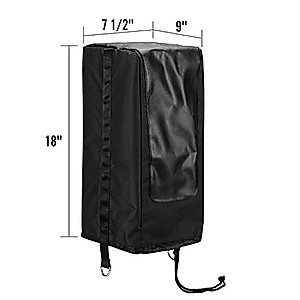 Seven Sparta Electric Jack Cover, 600D Oxford Fabric Universal RV Electric Tongue Trailer Jack Protective Head Cover (Universal Size 18″H x 7 1/2″W x 9″D)