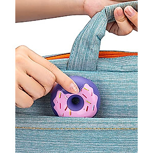 OHEDMEH Wired Earbuds for Kids in-Ear Headphones, Cute Donut Kids Earphones for School, Flat Cable Cute Earbud with Microphone and Lovely Kids Ear Buds Storage Case for Girls Boys and Adults (Purple)