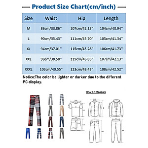 Men Golf Pants Expandable Waistband Stretch Breathable Golf Pants Stretch Relaxed Fit Tech Casual Chino Pants Plaid Pants Slim Tapered Stretch Flat Front Checkered Dress Pants Orange
