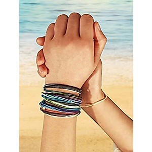 Long tiantian Summer Surfer Bracelets for Women Boho Waterproof Beach Bracelets for Teen Girls Cute Ankle Bracelets for Women