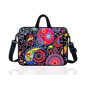 14-Inch Laptop Shoulder Bag Sleeve Case With Handle For 13" 13.3" 14" 14.1" Netbook/Macbook Air Pro (Classic Colourful)