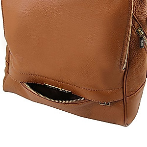 Tuscany Leather TLBag Soft leather backpack for women Black