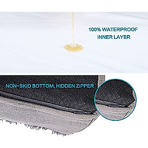 GOHOO PET Orthopedic Memory Foam Dog Bed, Cooling Dog Beds for Extra Large Dogs -Waterproof Pet Bed for Crate with Removable Washable Cover, XL(41inch,90Lbs)