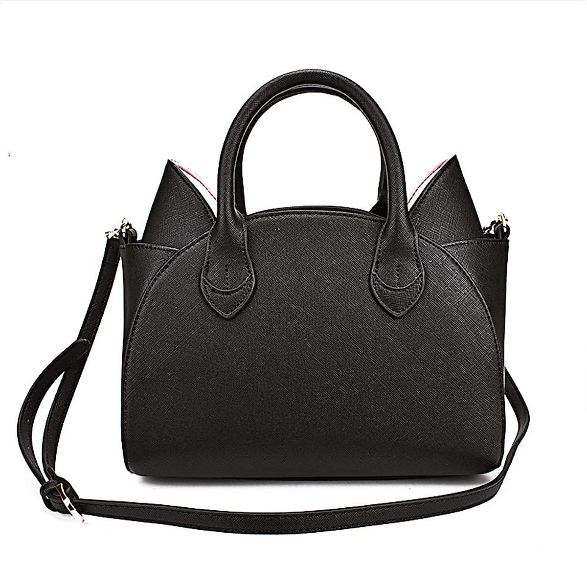 Women Top Handle Bags Cute Cat Ear Shoulder Bags Crossbody Bags(Black)
