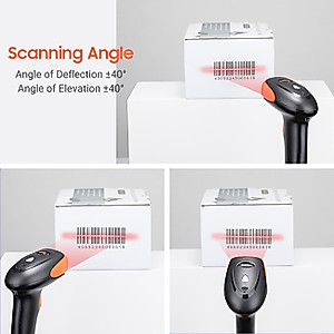 Tera Pro Extreme Performance Laser High Speed Barcode Scanner with Stand Auto Sensing On and Off by Smart Stand USB Wired 1D Handheld Plug and Play Bar Code Reader for Small Business Library 6900