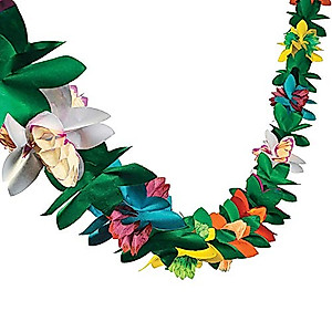 Fun Express Tissue Flower Garland (2-Pack) 9 ft. x 3"