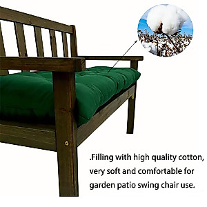 Yefound Outdoor Chair Cushions, Waterproof Tufted Bench Cushion for Outdoor Furniture, Garden Recliner Seat Cushions Waterproof Sofa Pads 40" x 20", Dark Grey, 1 Pack