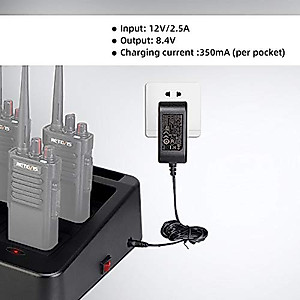 Retevis RT29 Ailunce HD1 Walkie Talkie Six-Way Charger, Practical Multi Charger Compatible with Retevis RT29 RB23 Ailunce HD1 Two Way Radio (1 Pack)