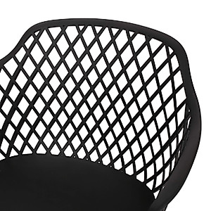 Christopher Knight Home Delia Outdoor Dining Chair (Set of 2), Black