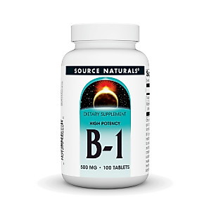 Source Naturals Vitamin B-1 Thiamin 500mg High Potency, 100% Pure - 100 Tablets