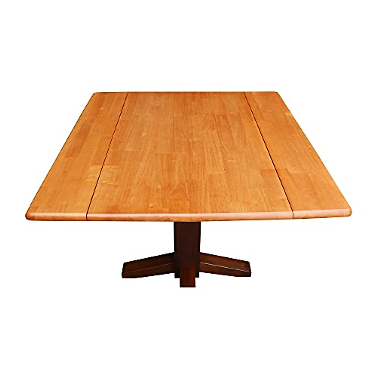 International Concepts Square Dual Drop Leaf Dining Table, 36", Cinnamon/Espresso