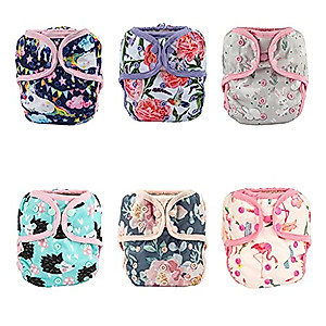 ReUseLife One Size Cloth Diaper Cover Snap with Double Gusset 6 Pack (6DC02)