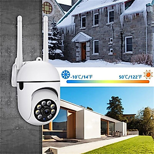 KOWVOWZ Outdoor Security Cameras, 2.4GHz & 5G WiFi Cameras for Home Security, 1080P Dome Surveillance Cameras 360° View, Waterproof with Motion Detection, 2-Way Audio (2PCS)