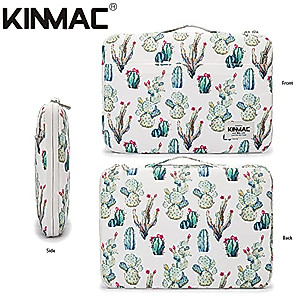 Kinmac 360° Protective Water Resistant Laptop Sleeve case Bag with Handle for HP Lenovo Dell ASUS Acer 14 inch Laptop,MacBook Pro 14 inch and Most 14 inch Laptop (Cactus)