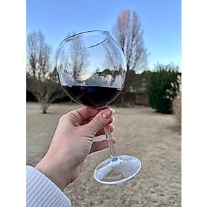 Floating Wine Glasses for Pool (18 Oz | Set of 2) That Float | Shatterproof Poolside Wine Glasses | Floating Cup | Beach Glass | Outdoor Tritan Plastic Wine Glasses with Stem