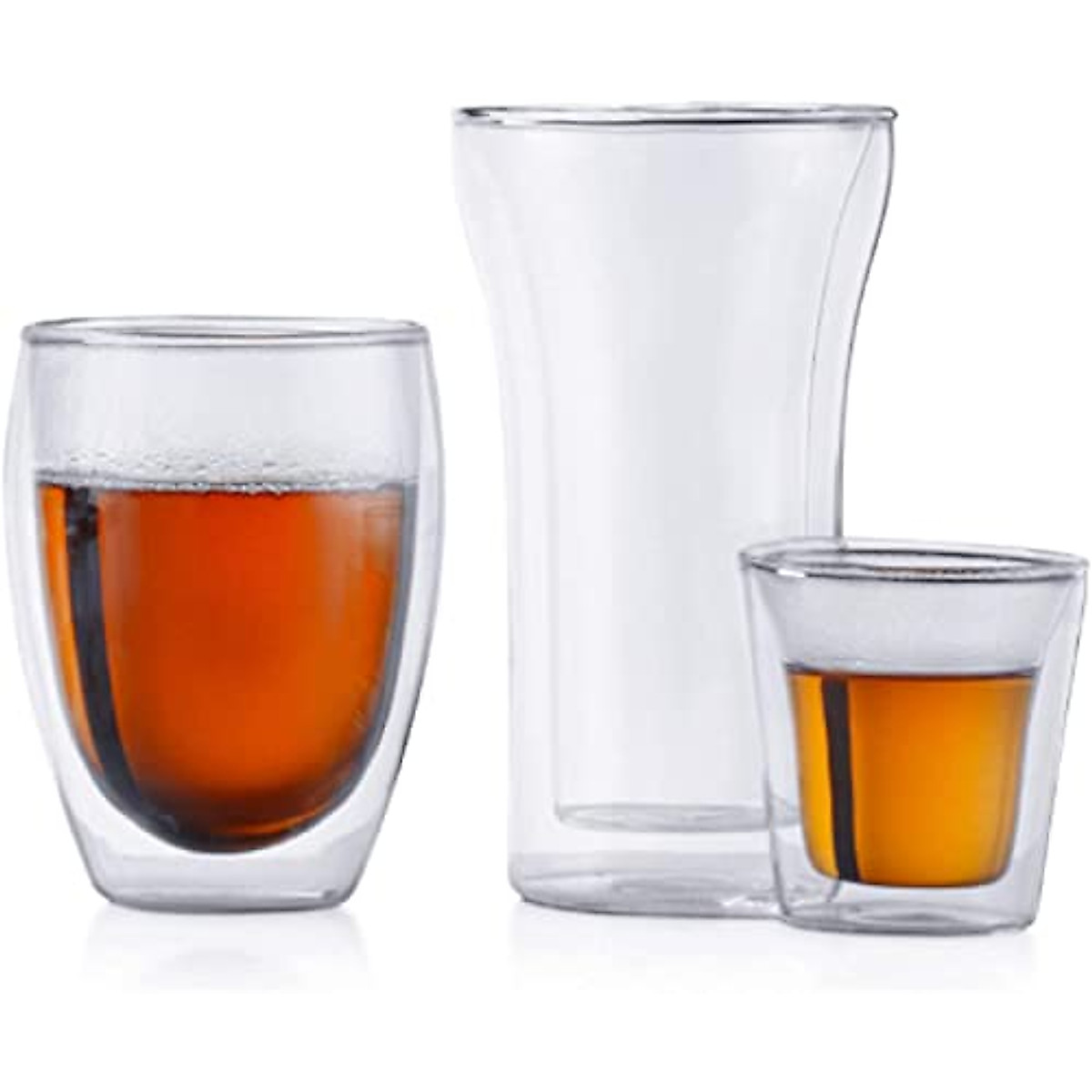 Bodum Assam Double Wall Glass, Set of 2, 0.4 l, 13.5 oz., Clear