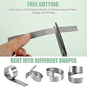 SAVITA 50pcs Aquarium Plant Weights Anchors, Bendable Plant Anchors Aquarium Over Weight Reinforced Metal Aquatic Plant Weights for Live Plants in Fish Tank Ponds to Avoid Floating