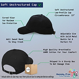 Soft Baseball Cap 4 Leaf Clover Embroidery St Patrick's Day Shamrock Twill Cotton Celtic Clover Dad Hats for Men & Women Black Design Only