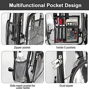 XINDONGSHENG Clear Backpack Heavy Duty PVC Transparent Backpack Give Children's dinosaur pen bag (random pattern)*1+ stickers*50