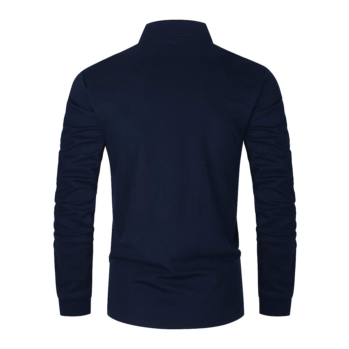 GHYUGR Men's Long Sleeve Polos Contrasting Colors Design Golf T-Shirt Casual Polo Shirts,XXXL,Blue 3