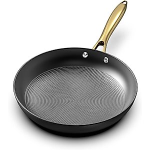 imarku Non stick Frying Pans, Long Lasting 10 Inch Frying Pan, Professional Nonstick Frying Pan Cast Iron Skillet, Stay Cool Handle, Easy Clean Oven Safe Pan, Christmas Gifts for Women/Men
