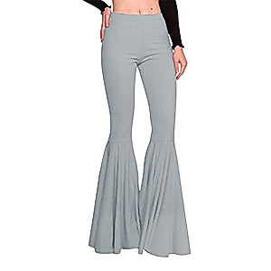 Cross Waist Bootcut Yoga Pants for Women, Non See Through Bootleg Sports Gym Flare Workout Pants qia230104- *462-new Years eve Party Supplies Grey