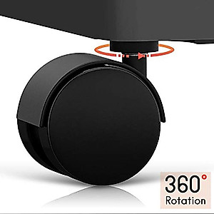 JAKAGO 4-Tier Utility Rolling Storage Cart Slim Mobile Shelves on Wheels Multi-Function Trolley with Mesh Basket Storage Organizer Rack for Kitchen Pantry Bathroom Laundry (Black)