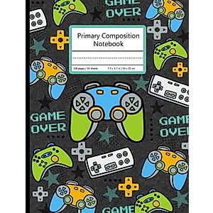 Primary Composition Notebook: Creative Draw and Write Journal for Grades K-2 with Dotted Midline and Picture Space