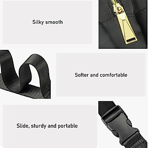 ZORFIN Fanny Packs for Women Men, Black Crossbody Fanny Pack, Belt Bag with Adjustable Strap, Fashion Waist Pack for Outdoors/Workout/Traveling/Casual/Running/Hiking/Cycling (Black)