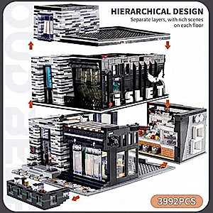 Mould King 16042 Building Kits Toy for Kids, 3992 Pieces MOC Bricks Creative Toys Street View Restaurant Building Model Set,Construction Toys for Adults