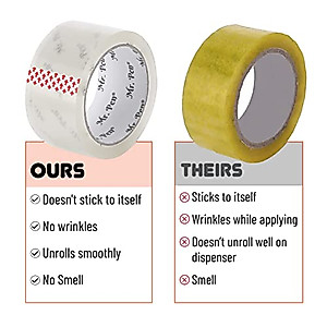 Mr. Pen- Packing Tape, 6 Pack, 2” Wide, 60 Yards, Shipping Tape, Packaging Tape, Clear Packing Tape, Moving Tape, Packing Tape for Moving Boxes, Packing Tape Refills, Packing Tape Roll