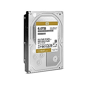 WD Gold 6TB Enterprise Class Hard Disk Drive - 7200 RPM Class SATA 6 Gb/s 128MB Cache 3.5 Inch - WD6002FRYZ (Renewed)