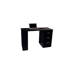 OneSpace Monroe 3 Shelve Computer Desk, Black