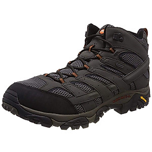 Merrell Men's Moab 2 MID GTX High Rise Hiking Boots, Black/Black, 10