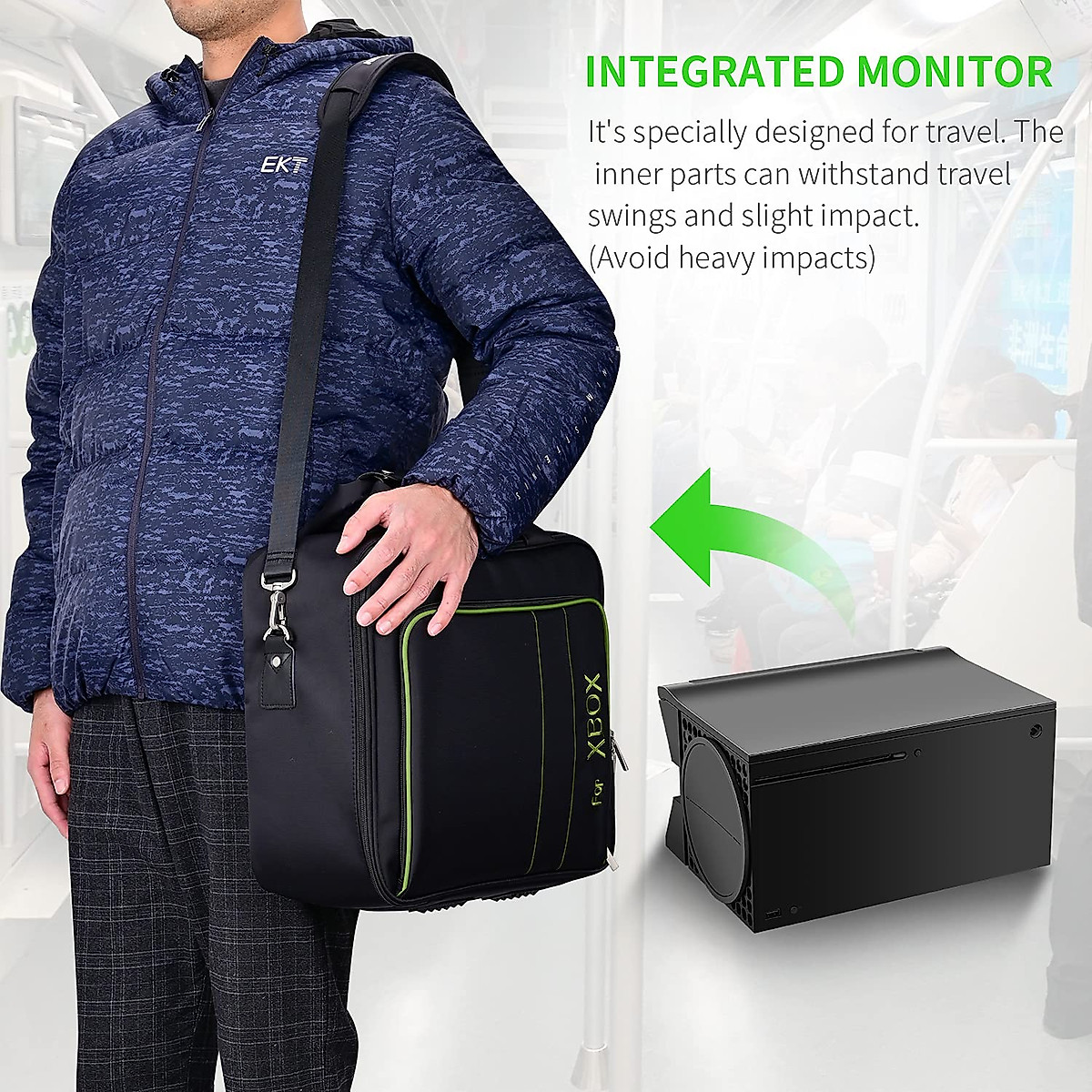 G-STORY 12.5‘’ Portable Monitor for Xbox Series X, UHD 4K Portable Gaming Monitor IPS Screen for Xbox Series X（not Included） with Two HDMI, HDR, Freesync, Game Mode, Travel Monitor for Xbox Series X