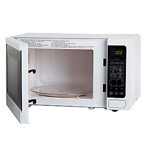 Avanti MT7V0W Microwave Oven 700-Watts Compact with 6 Pre Cooking Settings, Speed Defrost, Electronic Control Panel and Glass Turntable, White