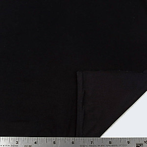Texco Inc Solid 4-Way Stretch Venezia Polyester Spandex, DIY Projects, Apparel Fabric, Black 1 Yard