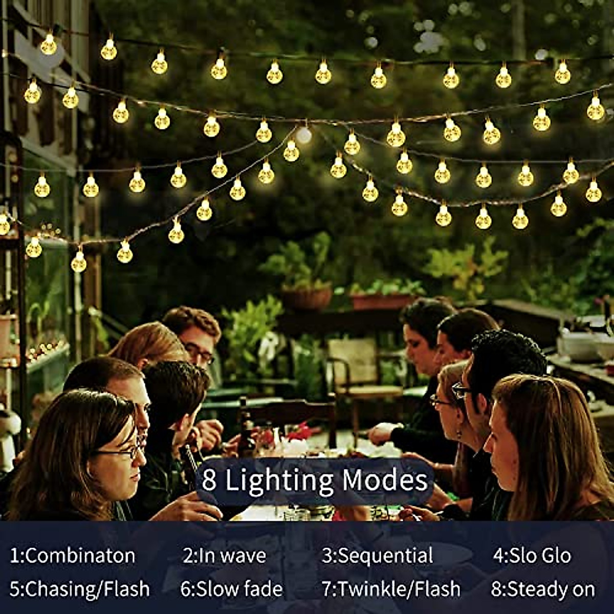 2 Pack Globe String Lights Battery Operated Christmas Balls Lights,16FT 40 LED Twinkle String Light 8 Modes with Timer Remote Control for Indoor Outdoor Patio Bedroom Christmas Tree Tent Decor